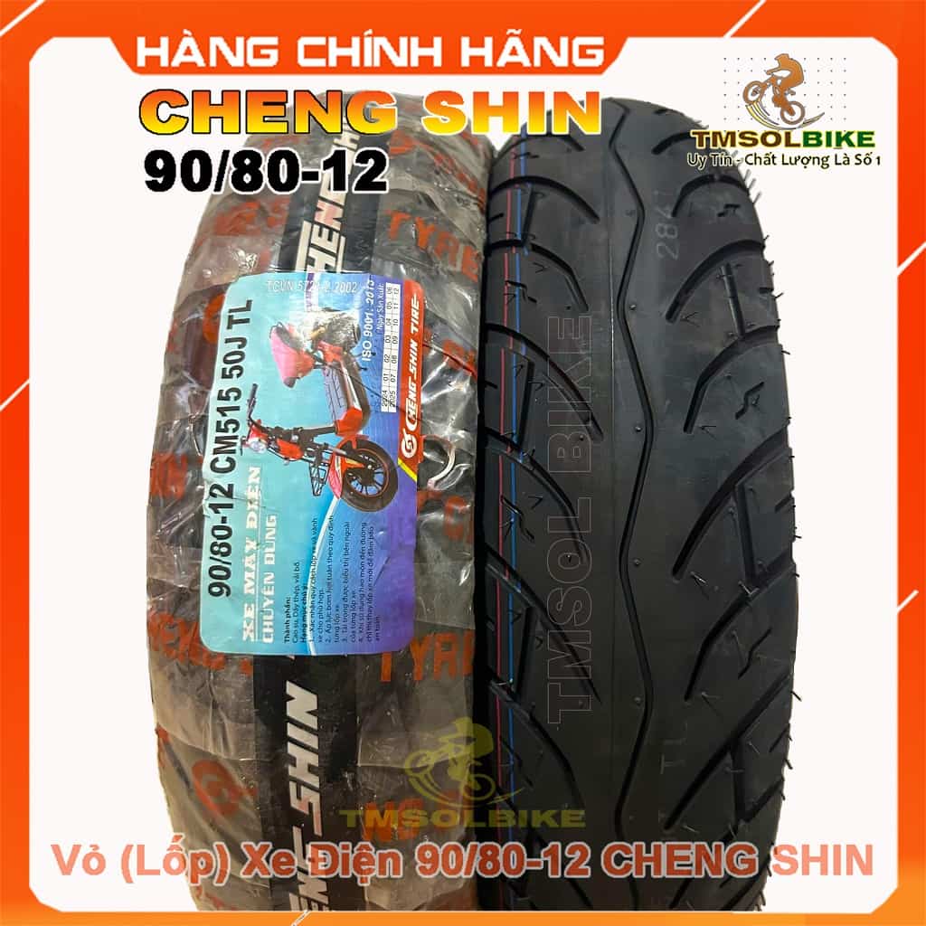 Vỏ Lốp Xe Máy Điện Cheng Shin 90/80-12 CM515 50J TL Chính Hãng - TMSOL BIKE